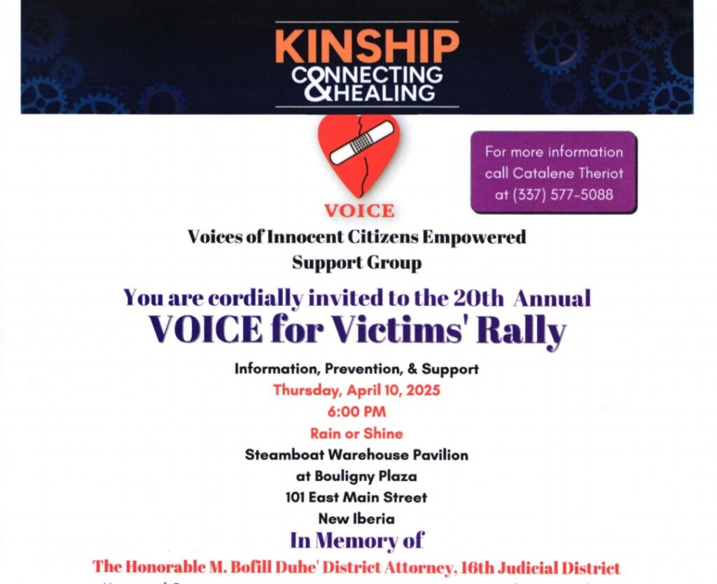 20th Annual VOICE for Victims’ Rally to be Held Thursday Evening in New ...